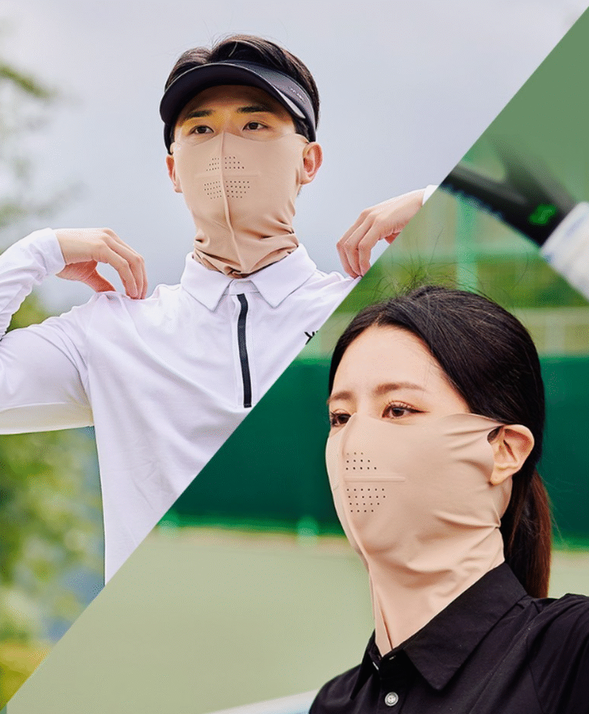 NORMAL LIFE UV Protection Sports Cooling Golf Mask - EmpressKorea